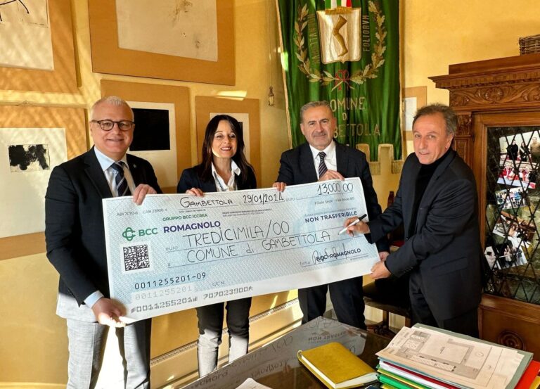 Bcc Romagnolo dona 13mila euro al Comne di Gambettola - Corriere Cesenate