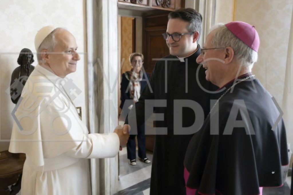 L'arcivescovo Caiazzo ricevuto da papa Leone. Presente don Simone ...